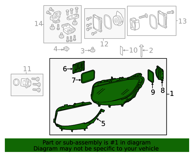 Headlamp Assembly - Left 217-906-19-01-64 | AutoNationParts.com