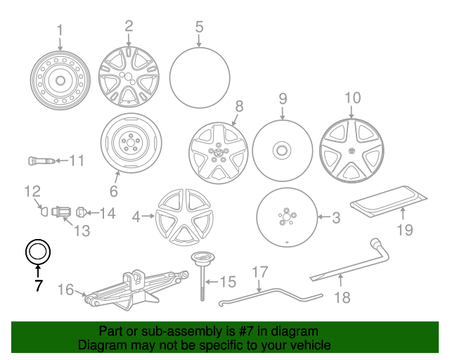 2003-2008 Toyota Matrix Center Cap 42603-12700 | Toyota Parts Center