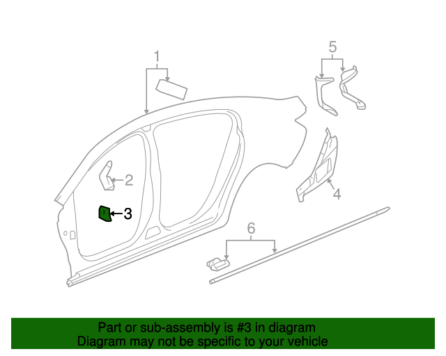 2010-2016 Buick LaCrosse Fender Mtg Bkt 25918183 | GMPartsDirect.com