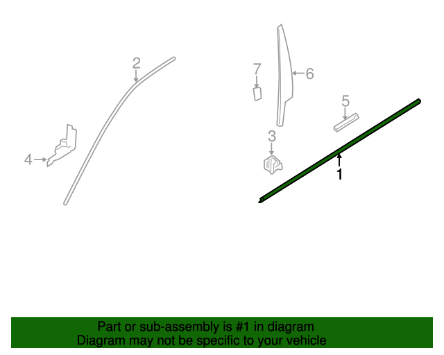 Genuine BMW 51-33-7-392-177 | Belt Molding | FREE Shipping on Most ...