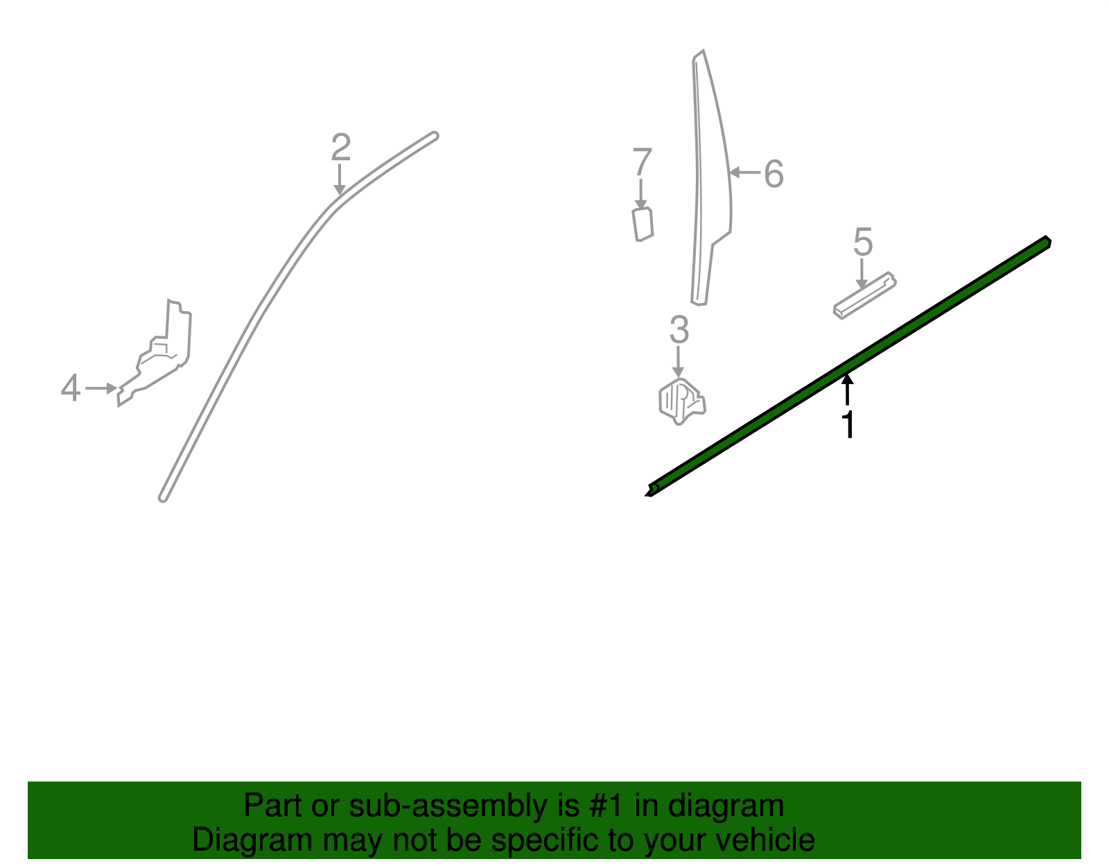 2011-2016 BMW | Belt Molding | 51337182276 | BMW OEM Parts Store