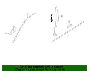 Genuine BMW 51-33-7-266-796 | Applique Panel Stopper | FREE Shipping on ...