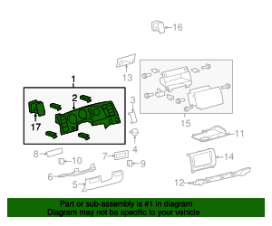 Genuine Toyota Inst Cluster Panel part# 55410-0C120 for 2010-2017 ...