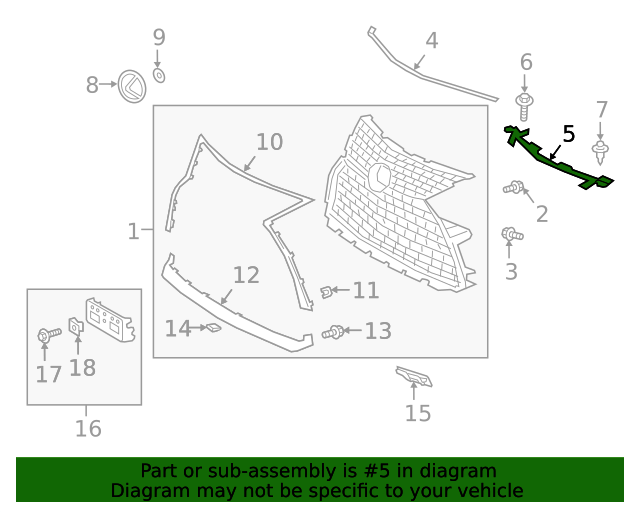 Grille Radiator In 53114-48100 | AutoNationParts.com