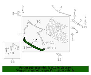 2020-2022 Lexus Lower Molding 53122-0E200 | SSL Parts