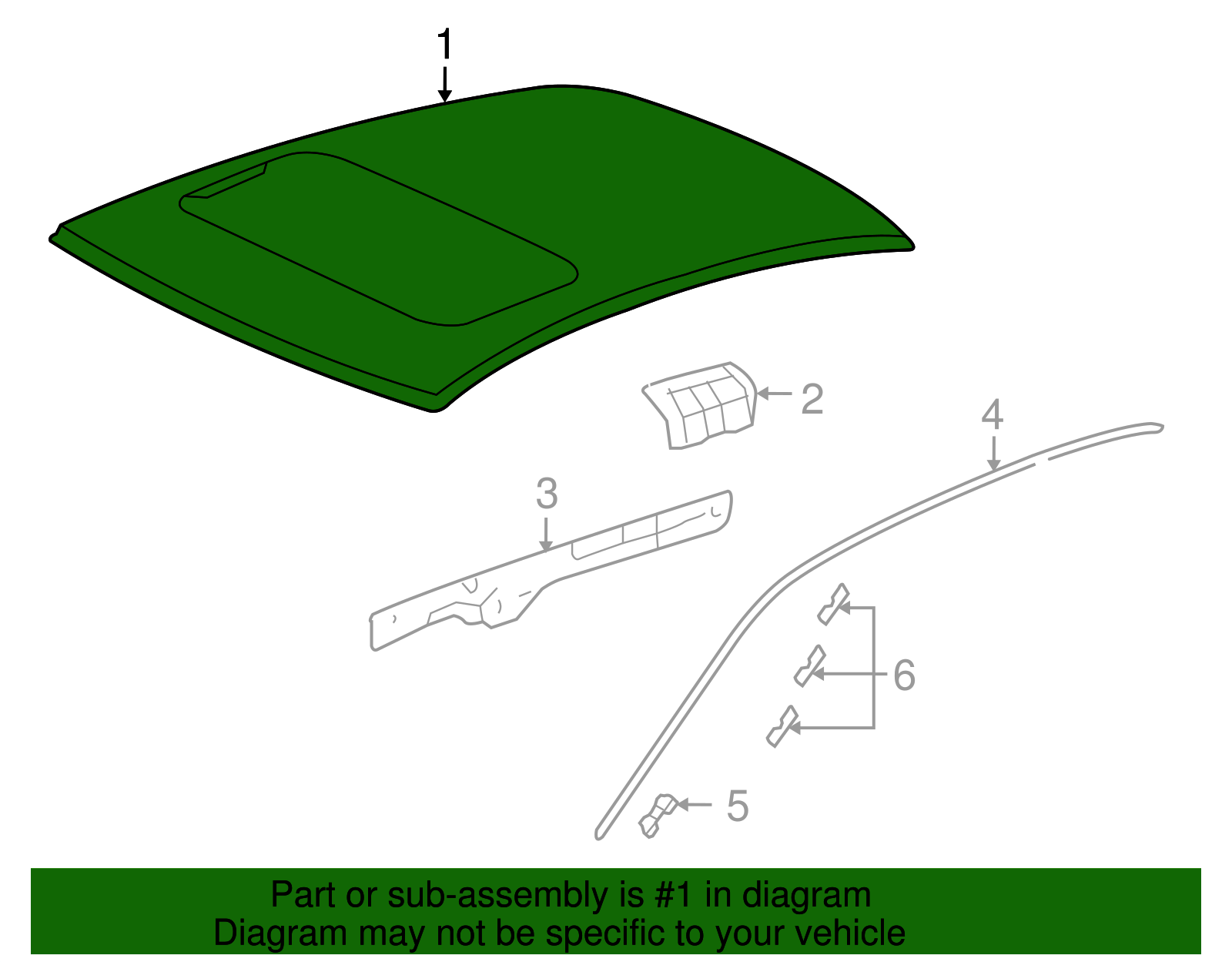 62100-TP6-A50ZZ - Roof Panel 2013-2015 Honda Crosstour | Honda Parts Online