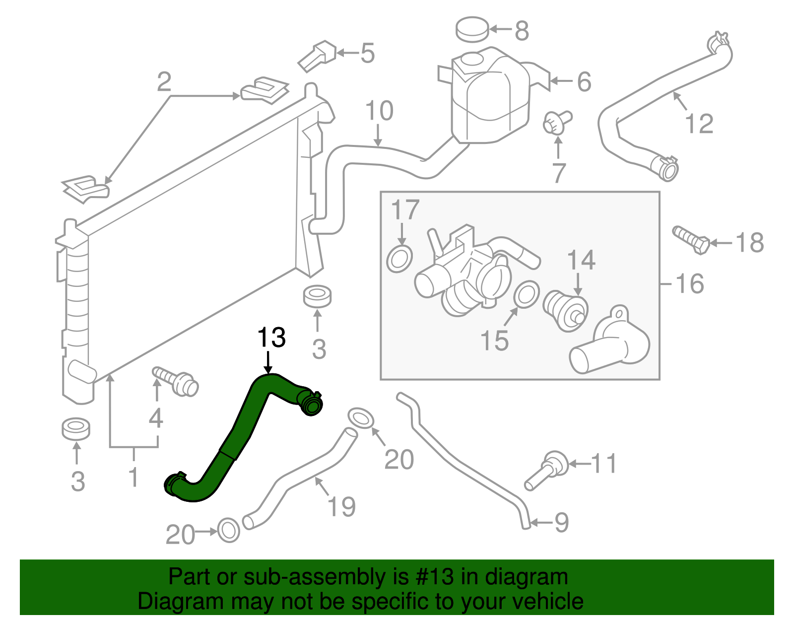 2007-2015 Ford Lower Hose AT4Z-8286-A | OEM Parts Online