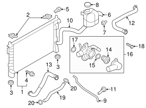 AT4Z-8A080-CA - Expansion Tank 2007-2015 Ford | Group 1 Auto Parts