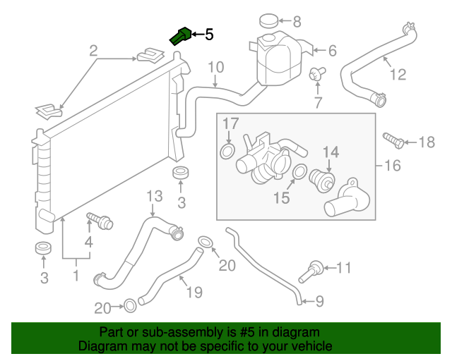 2010-2019 Ford Radiator Upper Bracket ag1z8a193a | TascaParts.com