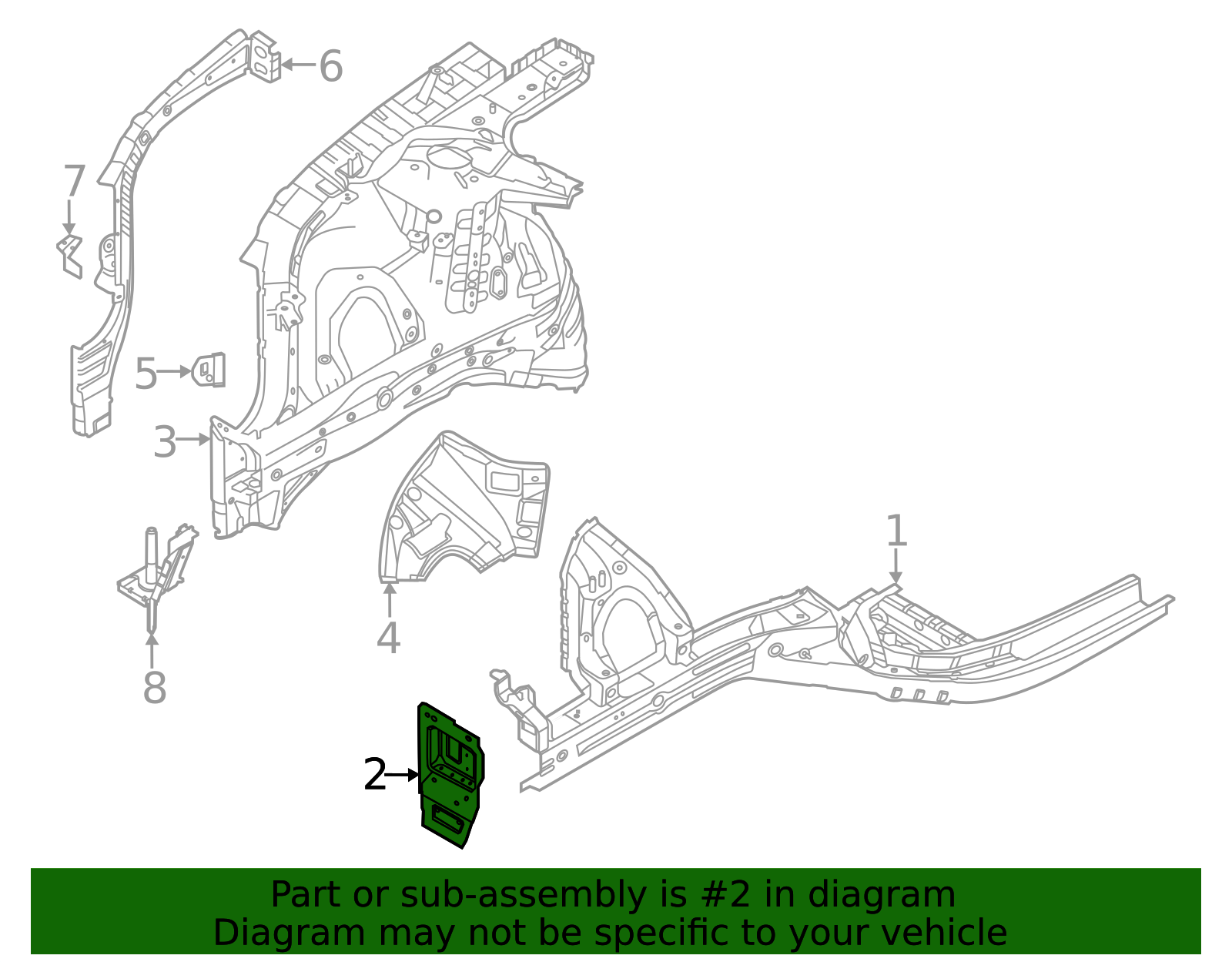 64575-P2000 - Rail Assembly Bracket 2021-2025 Kia Sorento | Kia.Parts Store
