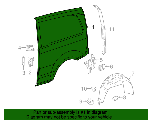 4476302900 - Side Panel 2018-2023 Mercedes-Benz Metris | Mercedes-Benz ...