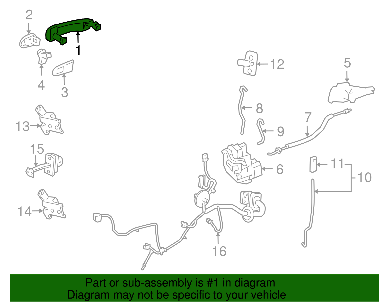 2012-2022 GM Exterior Door Handle 13577716 GM | GMPartsDirect.com
