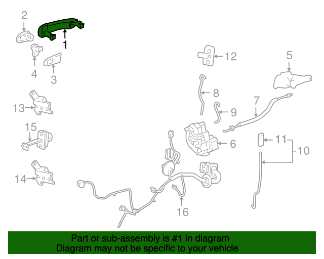 2010-2022 GM Primed Side Exterior Door Handle 92233089 | GMPartsDirect.com
