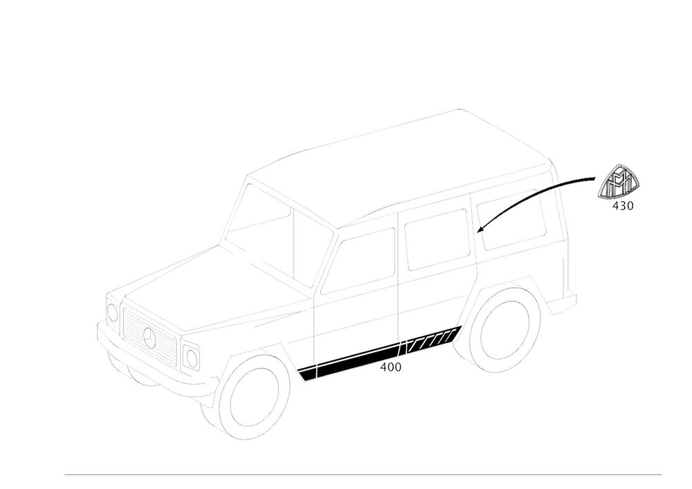 Genuine Strip for 2003-2018 Mercedes-Benz | OEM Part# 463-698-31-62 ...