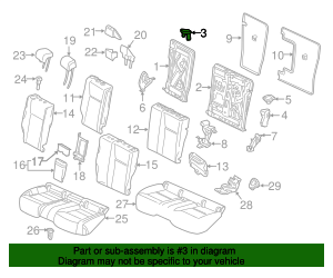 176-920-01-00 - Seat Back Frame Retainer 2015-2020 Mercedes-Benz ...