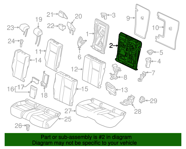 176-920-00-32 - Seat Back Frame 2020 Mercedes-Benz | Mercedes-Benz USA ...