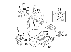 2000-2006 Nissan Outer Finish Panel Clip 01553-0052U | TascaParts.com