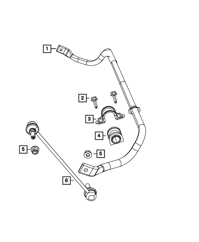 2009-2012 Mopar Front Stabilizer Bar 4721084AE | My Mopar Parts