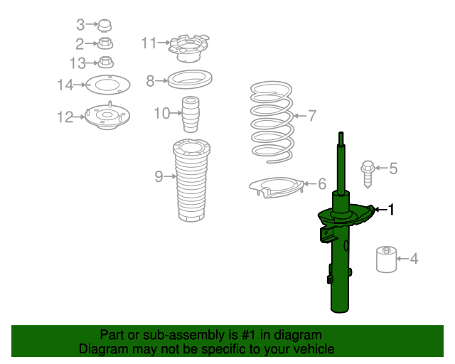 LR039917 - Strut - 2013-2015 Land Rover LR2 | Land Rover Parts Now