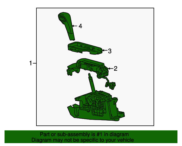 2010-2014 GMC Terrain Automatic Transmission Shift Lever Assembly ...