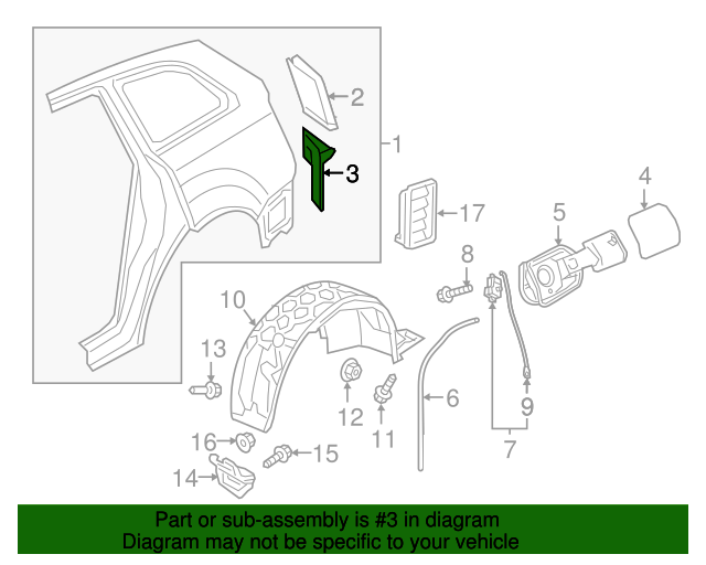 4M0-809-491-A - Gusset 2017-2024 Audi | Audi OEM Parts