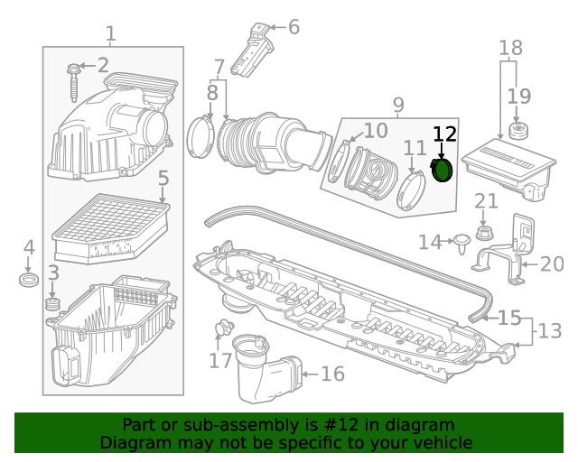 2020-2023 GM Turbocharger Outlet Duct Connector Clamp 23238806 ...