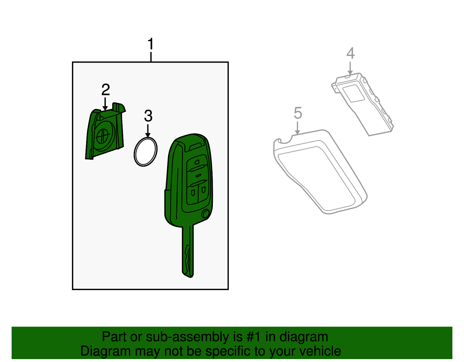 23335583 - Folding Door Lock and Ignition Lock Key with Transmitter ...