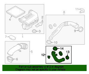 13717583715 - 2011-2012 BMW Lower Duct (13-71-7-583-715) | BMW of South ...