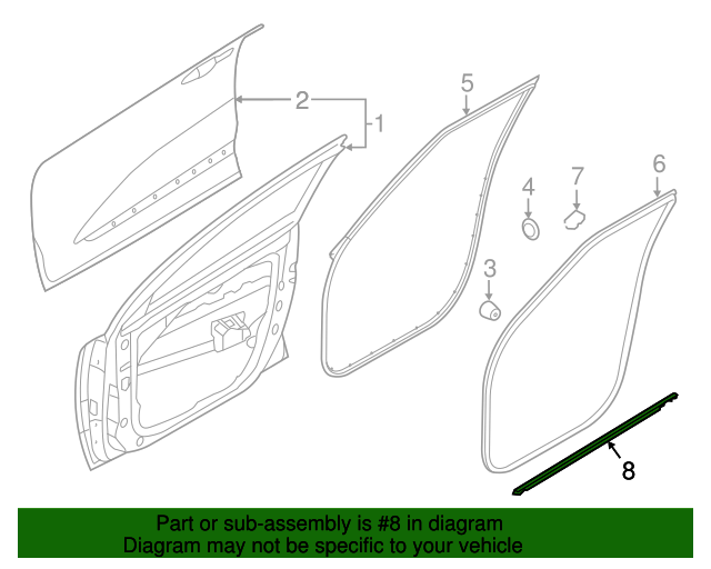 82220-G5000 - Belt Molding 2017-2022 Kia | Kia.Parts Store