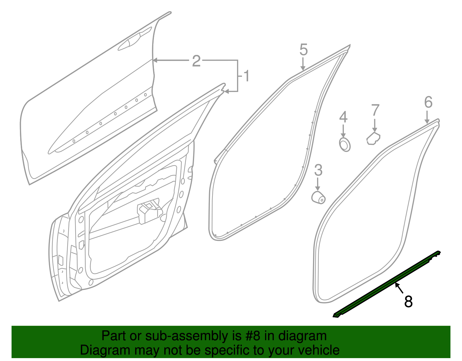 82210-G5000 - Belt Molding 2017-2022 Kia | Kia.Parts Store