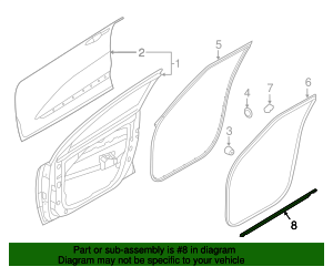 82210-G5000 - Belt Molding 2017-2022 Kia | Kia.Parts Store