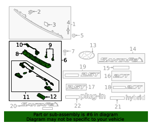2020 Hyundai Santa Fe License Mount 92530-S2040 | OEM Parts Online