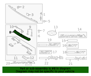 92535-S2500 - License Bracket - 2021-2022 Hyundai Santa Fe | OEM Parts ...