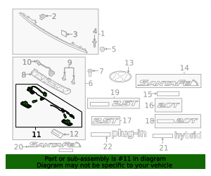 Hyundai - 92503-A9000 - License Lamp - 2019-2024 Hyundai | OEM Hyundai ...