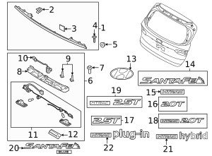 2019-2020 Hyundai Santa Fe Finish Molding 87310-S2000 | HyundaiParts.Online