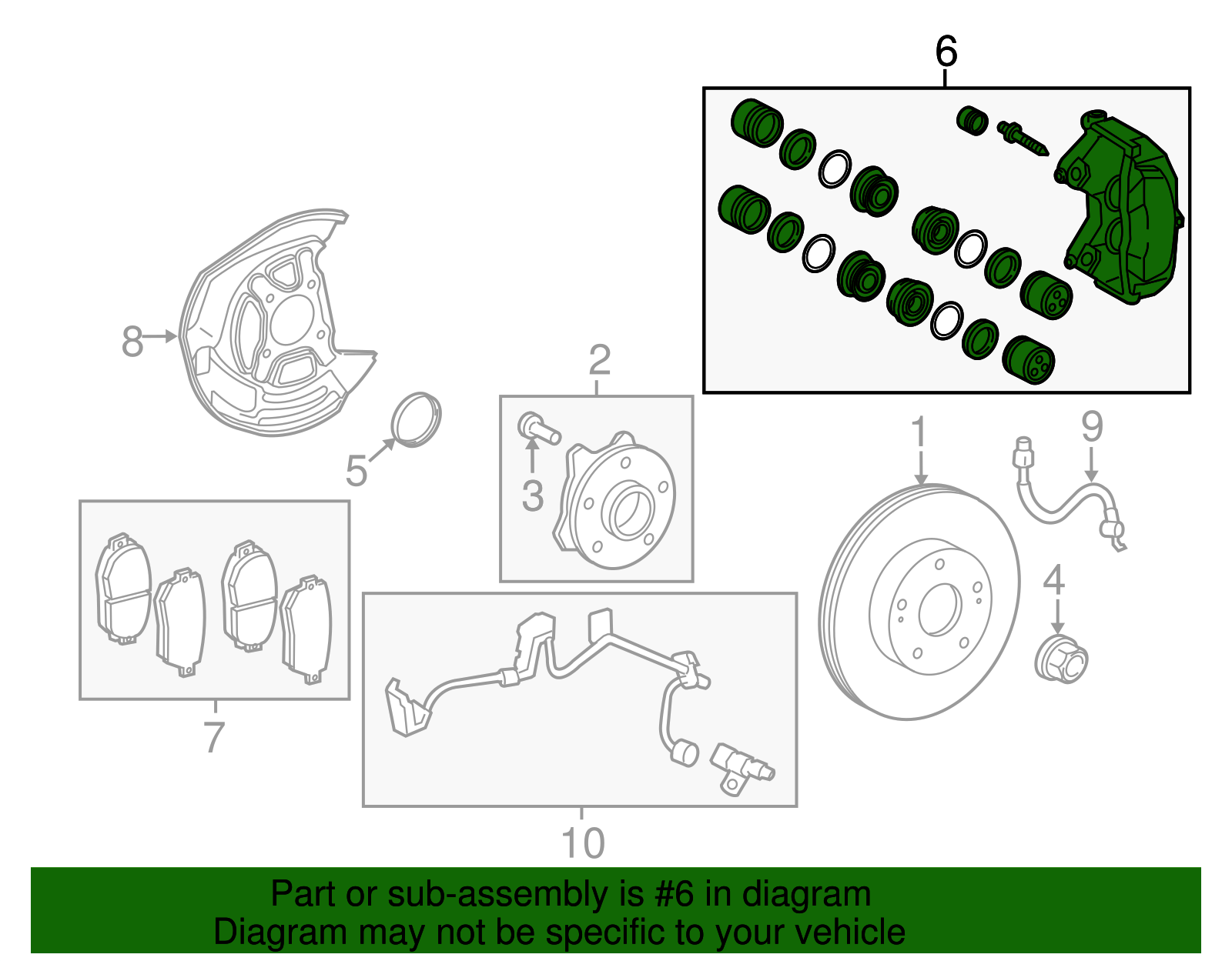 47730-22460 - Caliper Assembly For 2006-2024 Lexus | Lexus OE Parts