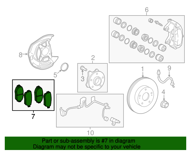 04465-30491 - Disc Brake Pad Set Front 2013-2020 Lexus | Lexus of ...