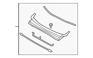 86150-0W000 - Cowl Grille 2010-2012 Hyundai Santa Fe | Group 1 Auto Parts