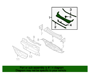 86150-0W000 - Cowl Grille 2010-2012 Hyundai Santa Fe | Group 1 Auto Parts