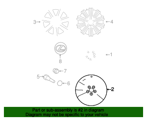 2010-2012 Lexus ES350 Wheel, Alloy 42611-33711 | OEM Parts Online