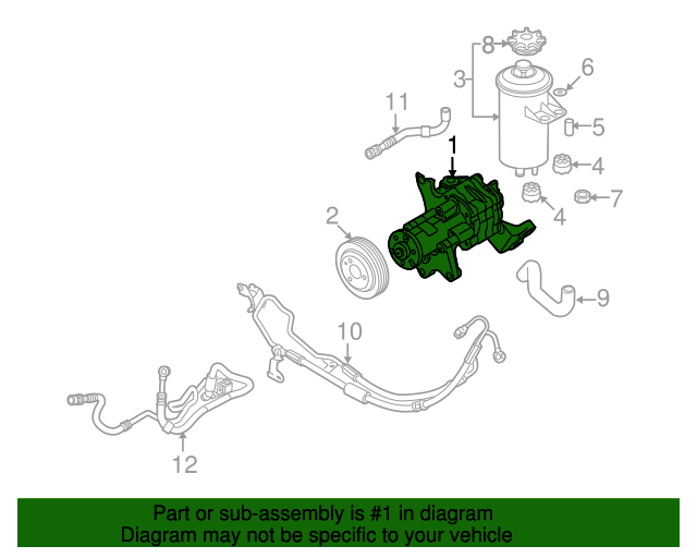 32416781004 - 2007-2009 BMW X5 Power Steering Pump (32-41-6-781-004 ...