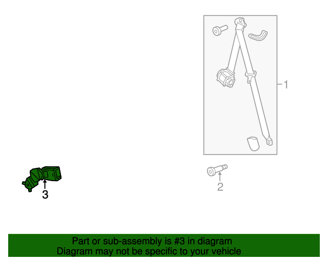 2015-2020 GM Buckle End 84600050 | GMPartsDirect.com