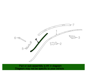 204-690-68-62-64 - Door Water Deflector 2012-2015 Mercedes-Benz ...