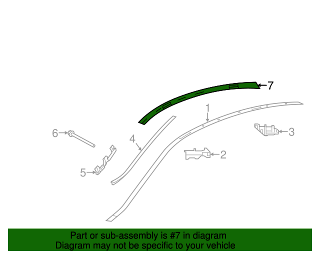 207-690-08-80 - Inner Molding 2010-2017 Mercedes-Benz | Mercedes-Benz ...