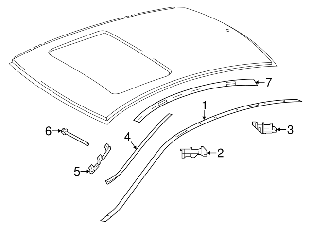 2010-2017 Mercedes-Benz Inner Molding 207-690-07-80 | MB OEM Parts