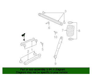2002-2006 GM Rear Axle Upper Suspension Control Arm Nut 11562586 GM ...