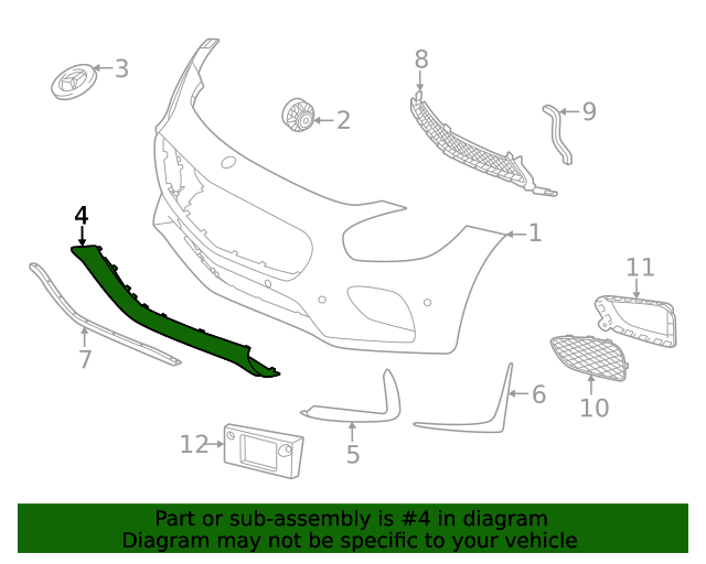 190-885-01-74 - Spoiler 2016-2017 Mercedes-Benz | Mercedes-Benz USA Parts