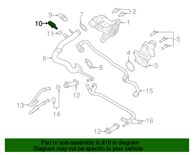 31339941 - Coolant Temp Sensor - 2015-2021 Volvo | Volvo OEM Parts Direct
