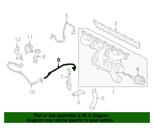 11-53-8-666-856 - Turbocharger Coolant Line 2016-2019 BMW ...