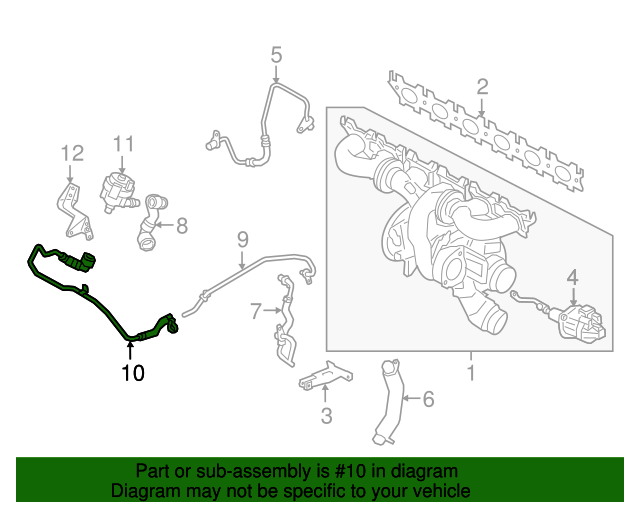 11538666857 - 2016-2021 BMW Engine Coolant Hose (11-53-8-666-857) | BMW ...